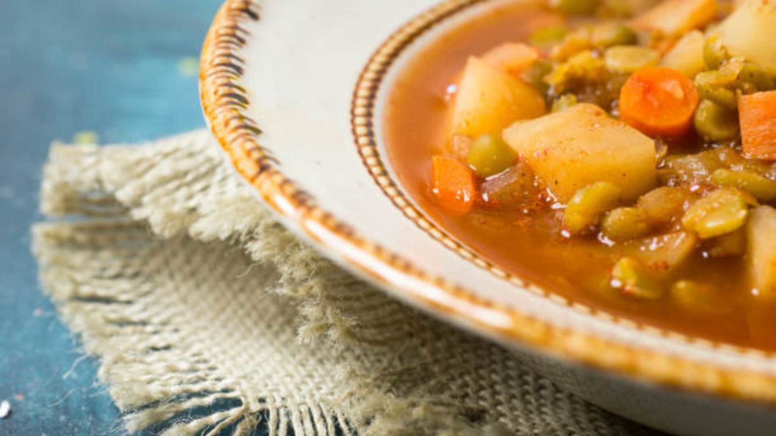 Split Pea & Red Potato Soup (Fat-Free Option) | Muneeza Ahmed